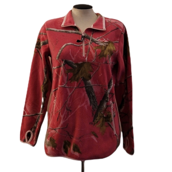 Realtree | Jackets & Coats | Real Tree Pink Floral Fleece 34 Zip Jacket ...